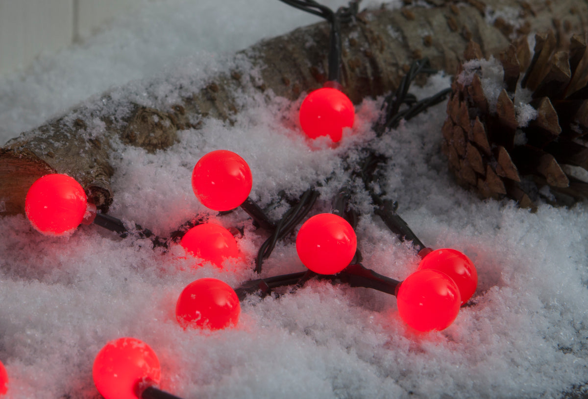 Noma 100 Red Berry Christmas Lights | incube Lighting