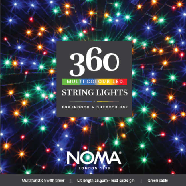 360 Noma Multicoloured Christmas Tree String lights incube Lighting