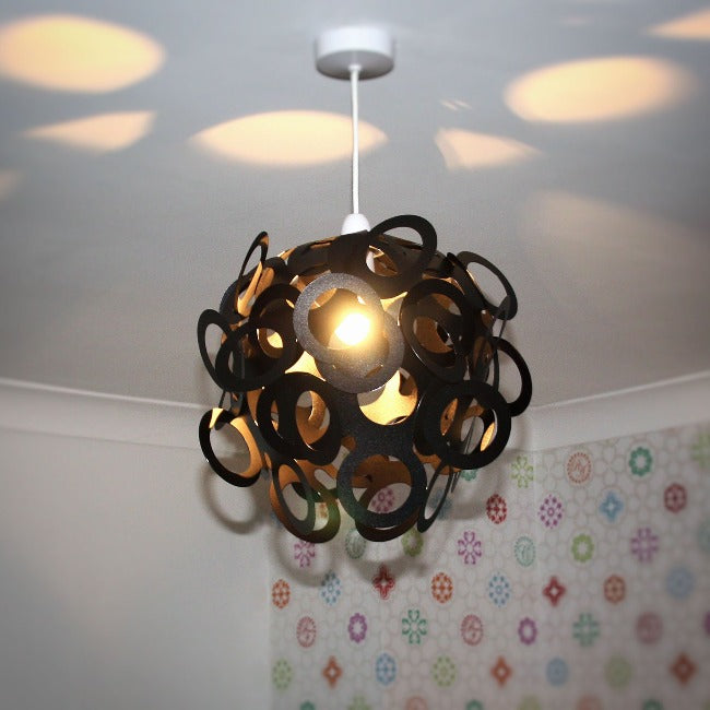 Loopy-Lu Black Lamp Shade | Funky Designer Shade | incube Lighting