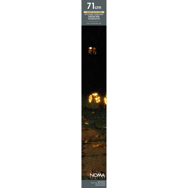 Noma 3 Connectable Warm White firework path lights | incube Lighting
