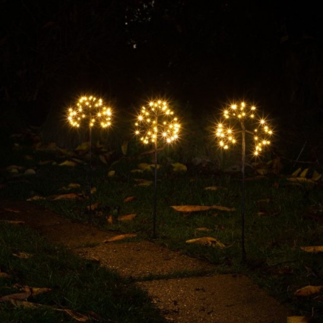 Noma 3 Connectable Warm White firework path lights | incube Lighting